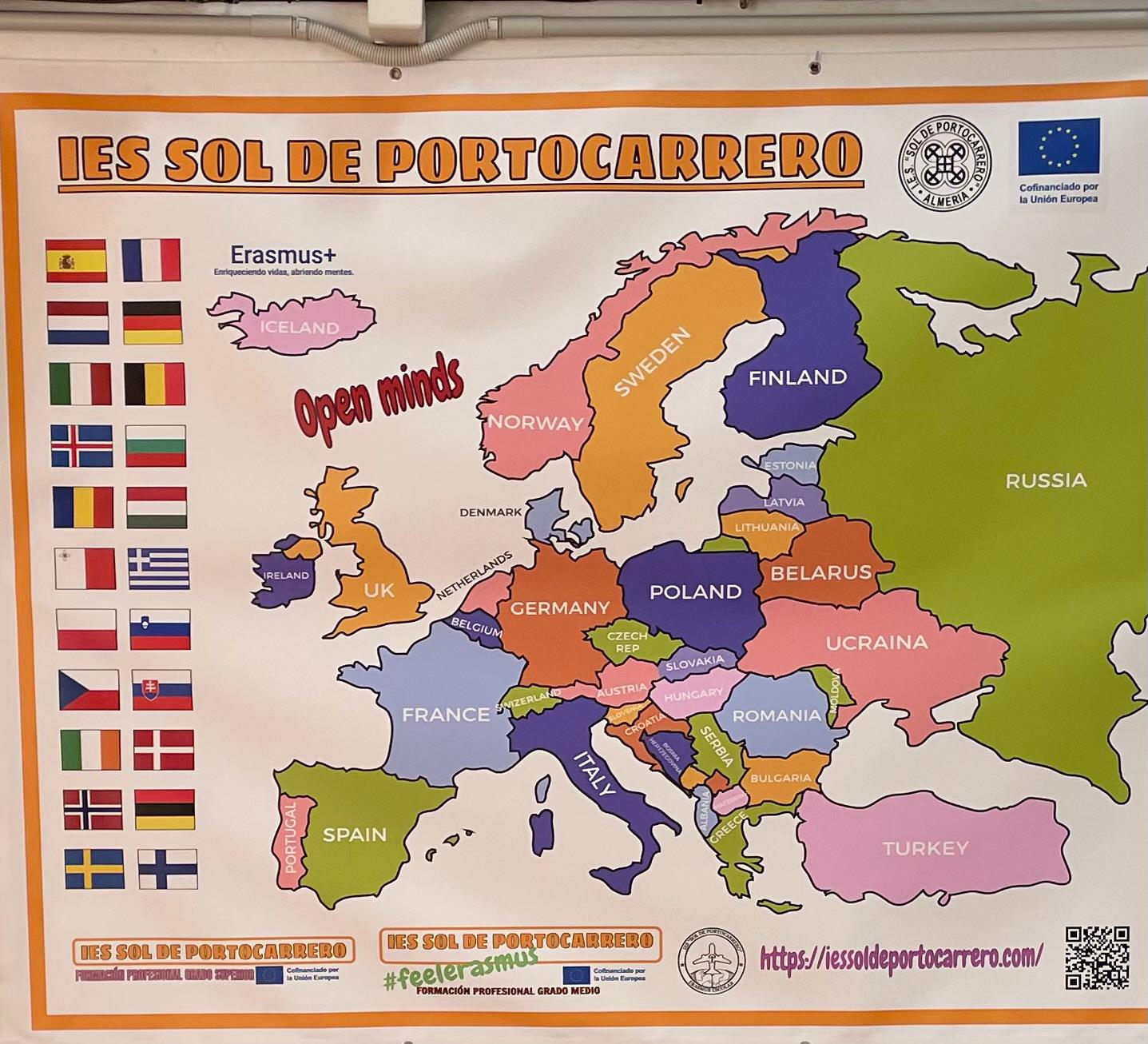 Cartel informativo Erasmus - IES Sol de Portocarrero